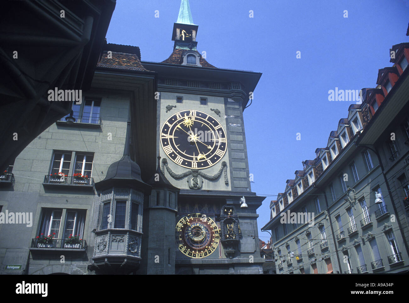 CLOCK TOWER OLD TOWN BERN BERNESE MITTELLAND SWITZERLAND Stock Photo ...