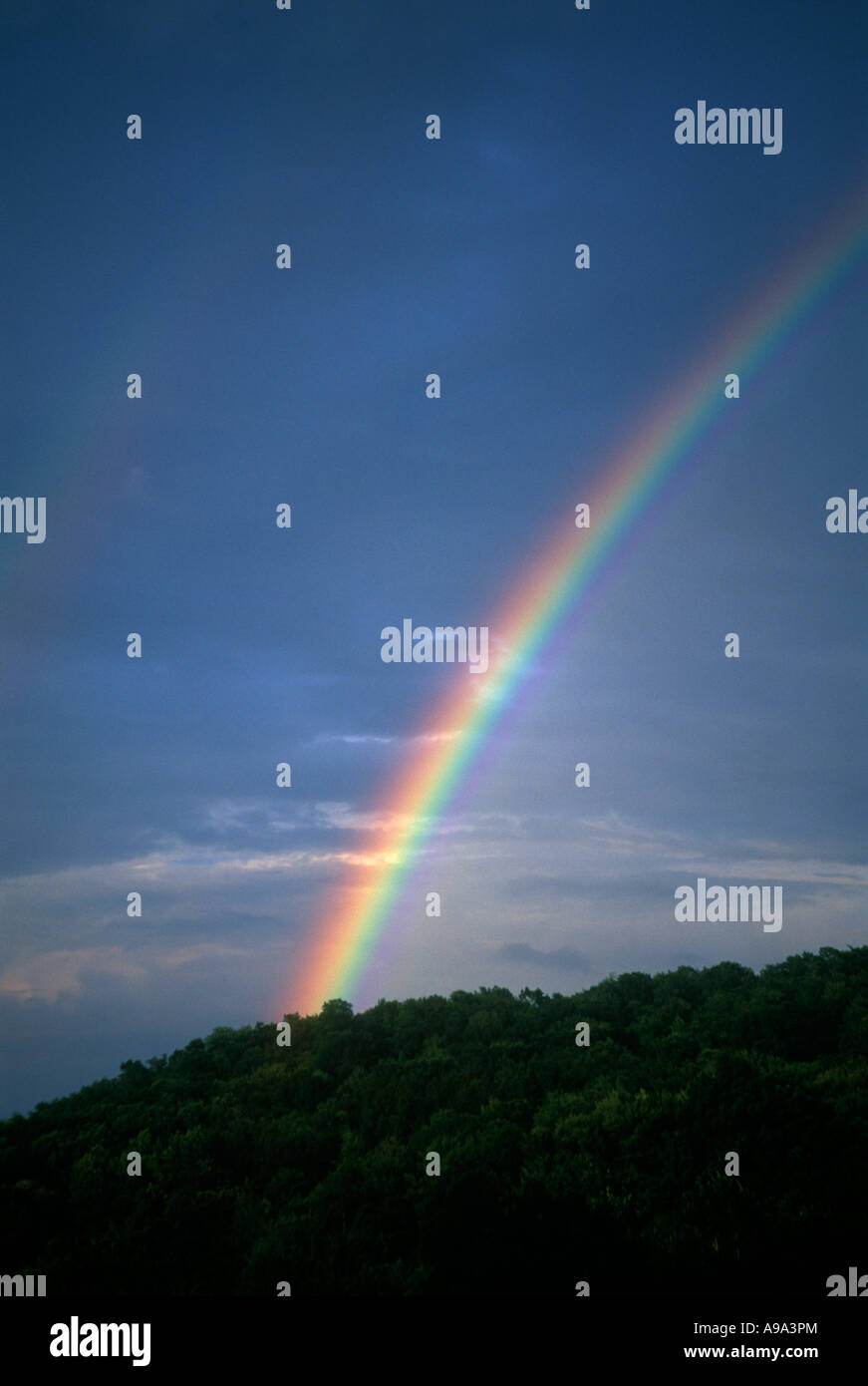 RAINBOW OVER LAND Stock Photo - Alamy