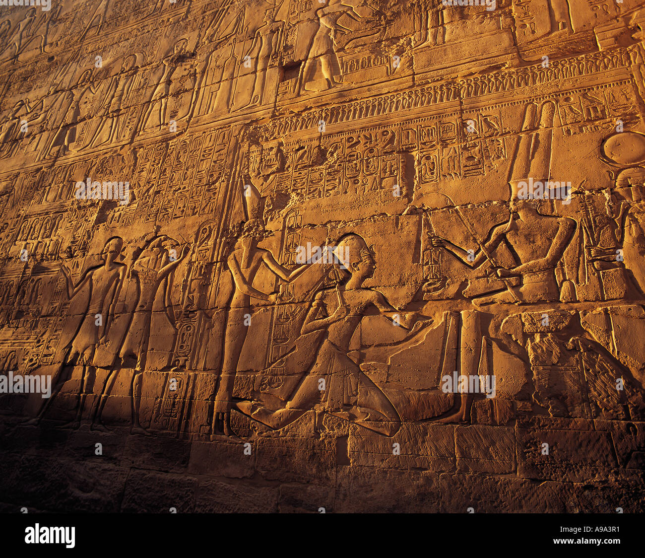 Elaborate carved stone relief with close ups of pharonic figures in ...