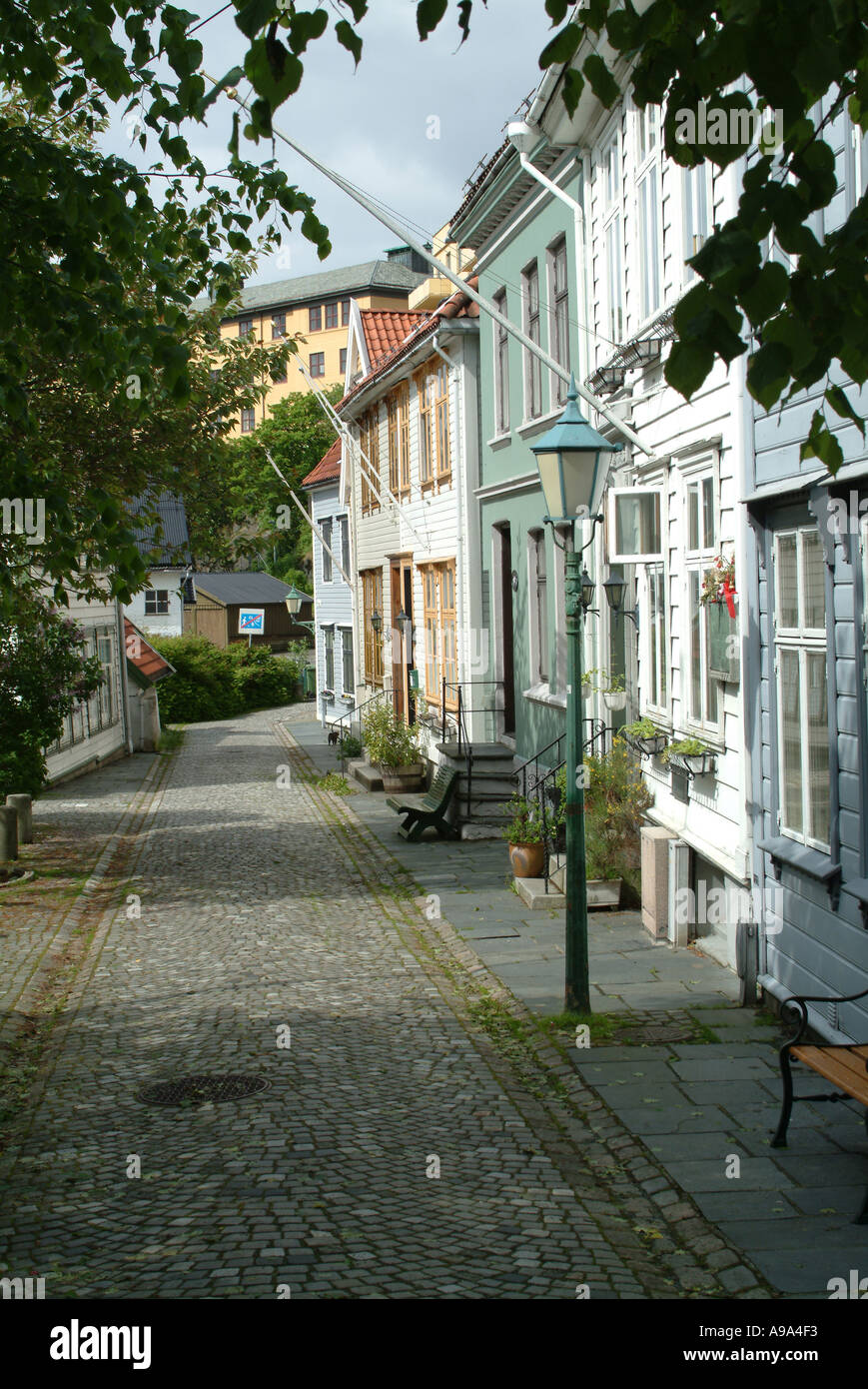 Houses in Kroken Bergen Norway Stock Photo - Alamy