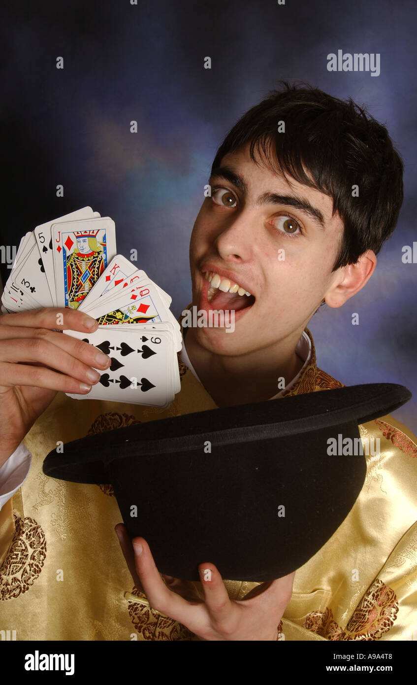 Magician performing on stage hi-res stock photography and images - Alamy