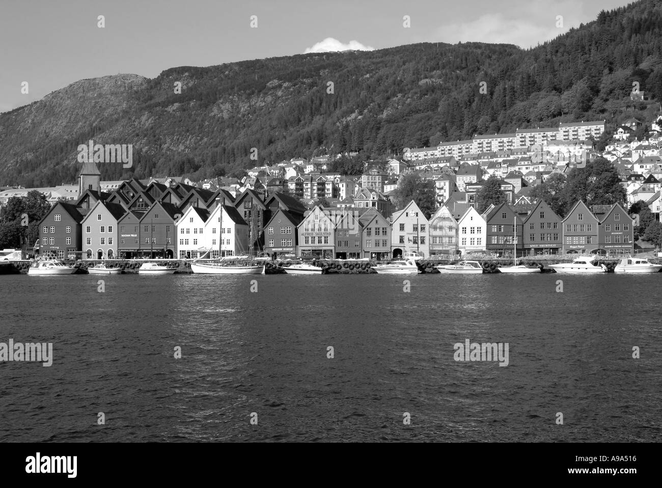 Bryggen and Waterfront Bergen Stock Photo - Alamy