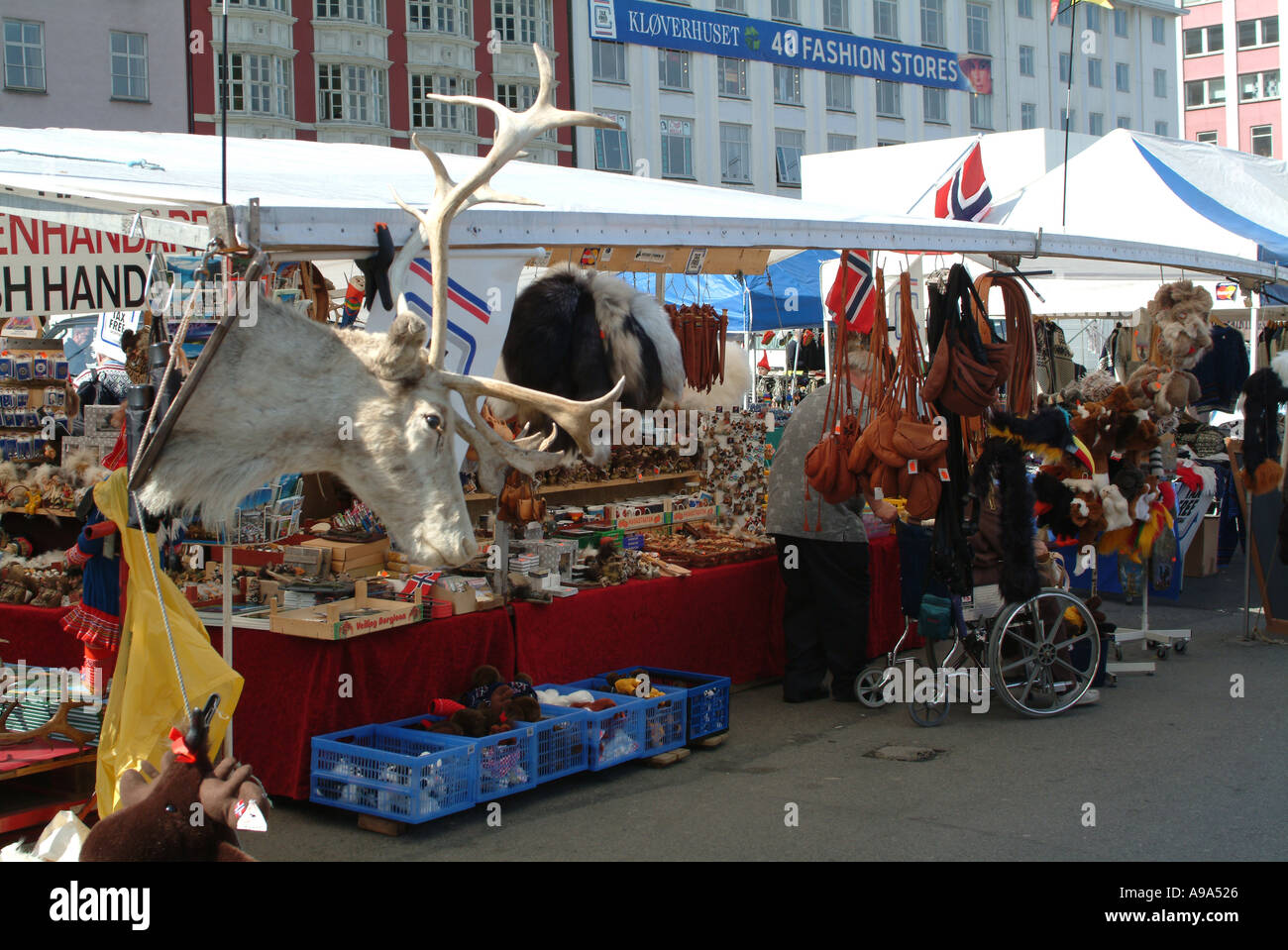 Tourist Gift Stall at Bergen Open Market Stock Photo - Alamy