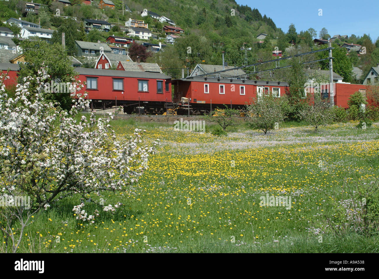 Old Railway Carriages at Voss Station Norway Stock Photo - Alamy