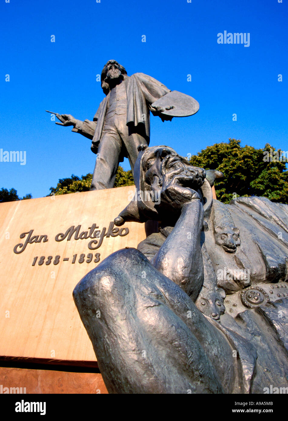 Poland Warsaw Monument of Jan Matejko Polish most prestigious painter ...