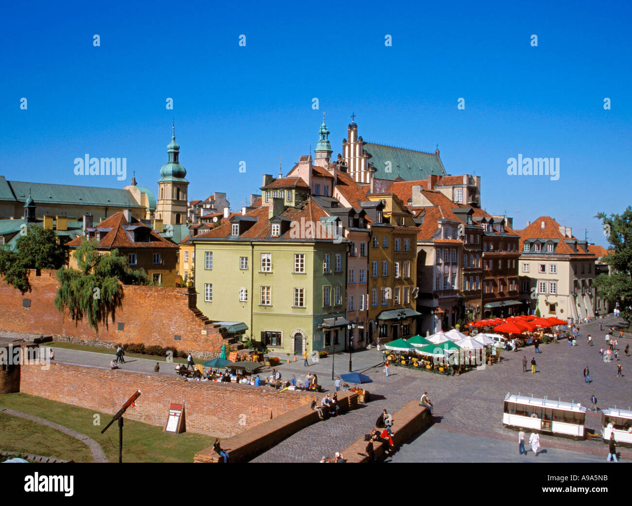 Medieval Walls in Warsaw Poland Stock Photo - Alamy