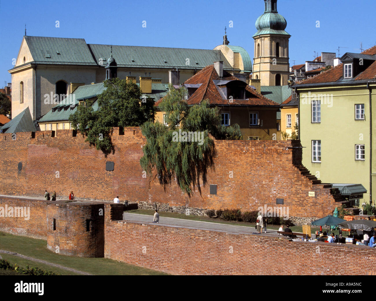 Medieval Walls in Warsaw Poland Stock Photo - Alamy