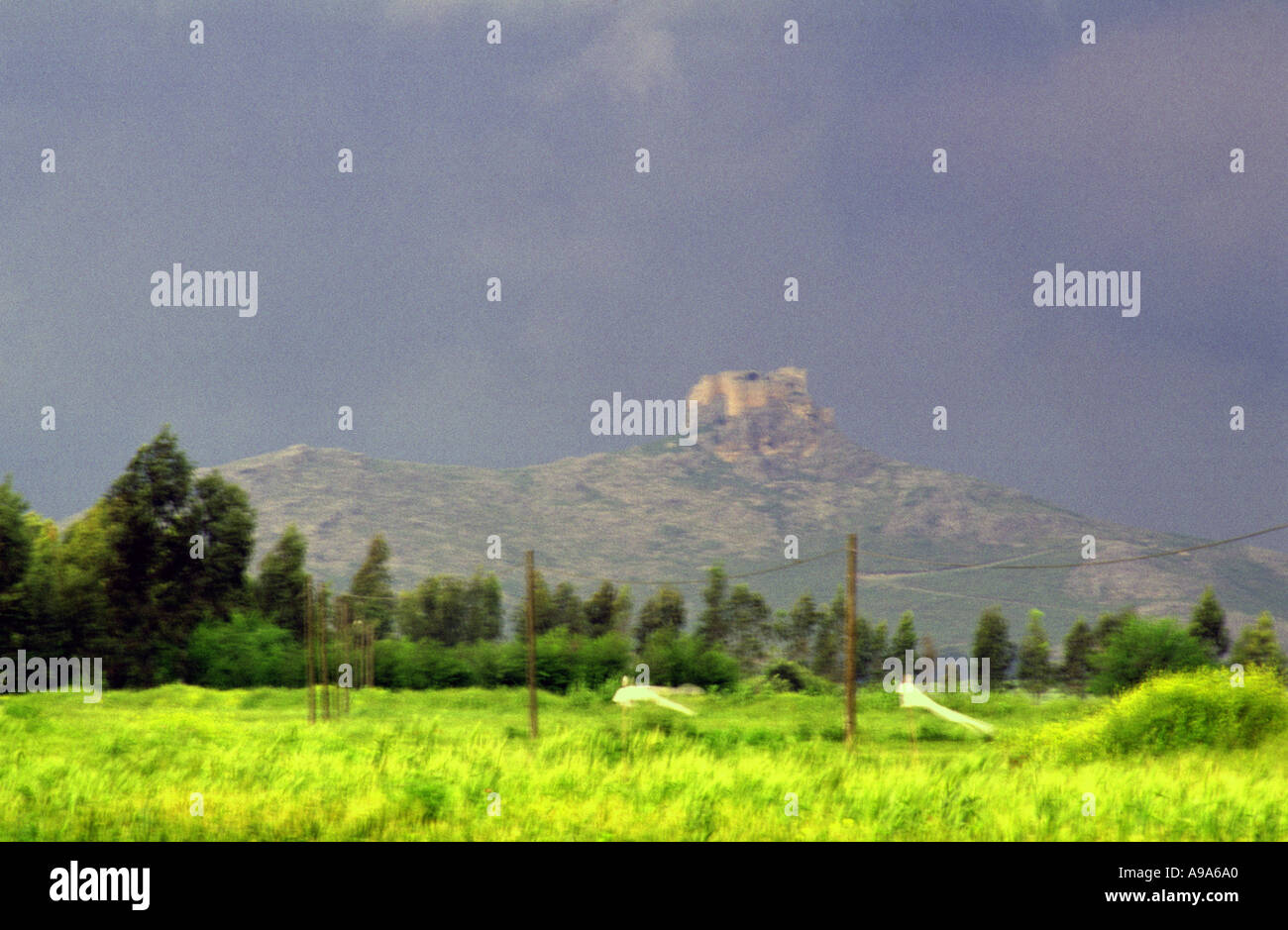 Snake Castle and green fields Stock Photo - Alamy