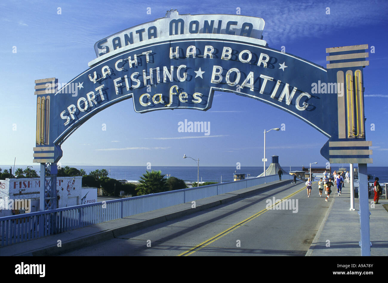 1992 HISTORICAL SANTA MONICA PIER SIGN SANTA MONICA CALIFORNIA USA ...