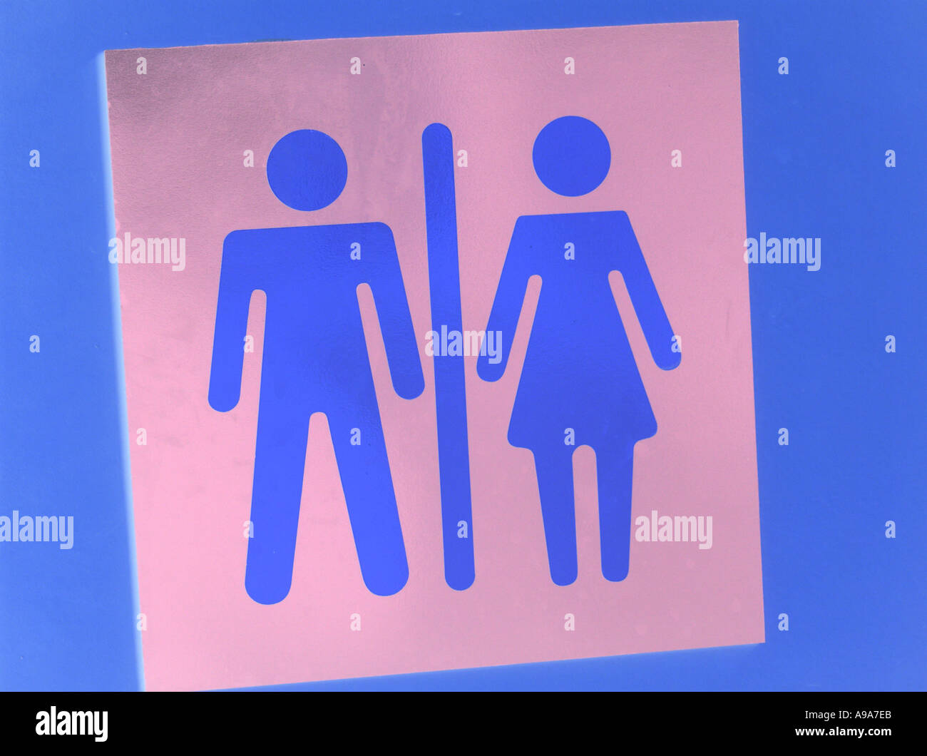 Pink woman sign toilet hi-res stock photography and images - Alamy