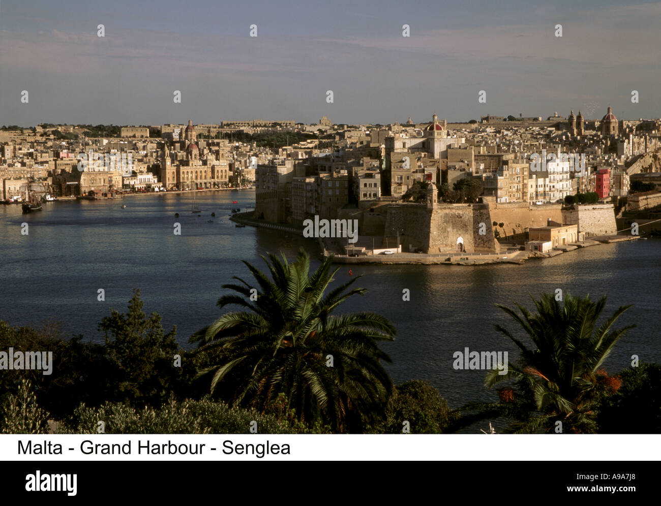 Malta Grand Harbour Senglea Stock Photo - Alamy