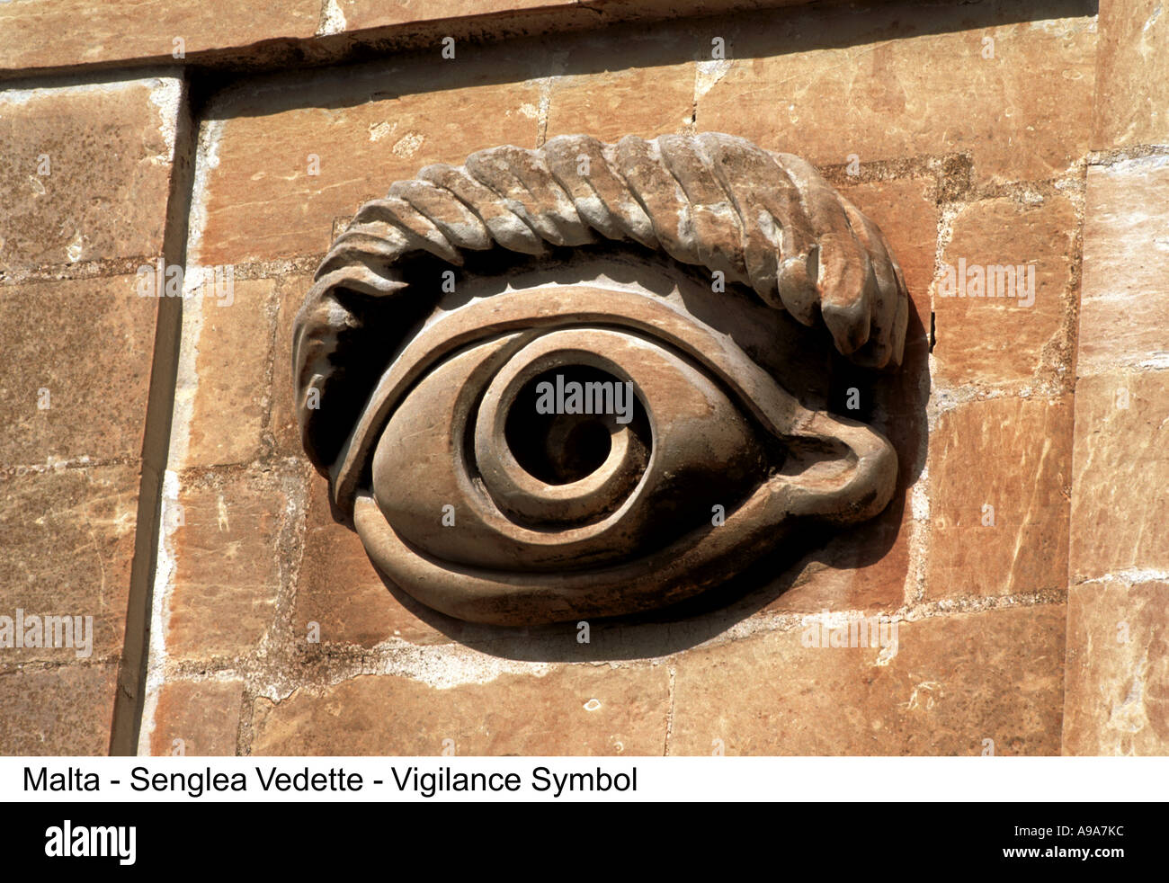 Malta Senglea Vedette Vigilance Symbol Stock Photo - Alamy