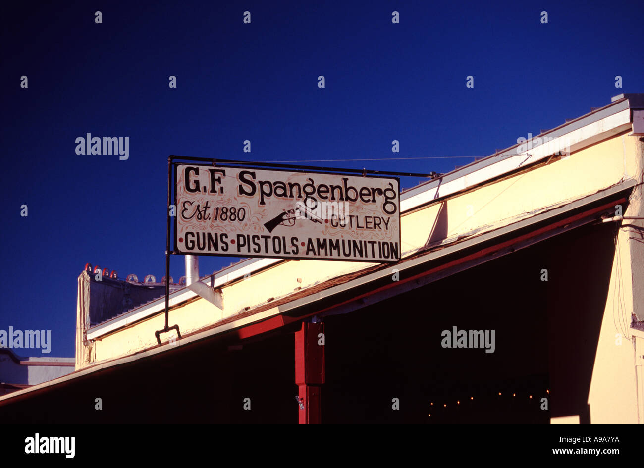 G F Spangenberg gun shop Stock Photo - Alamy