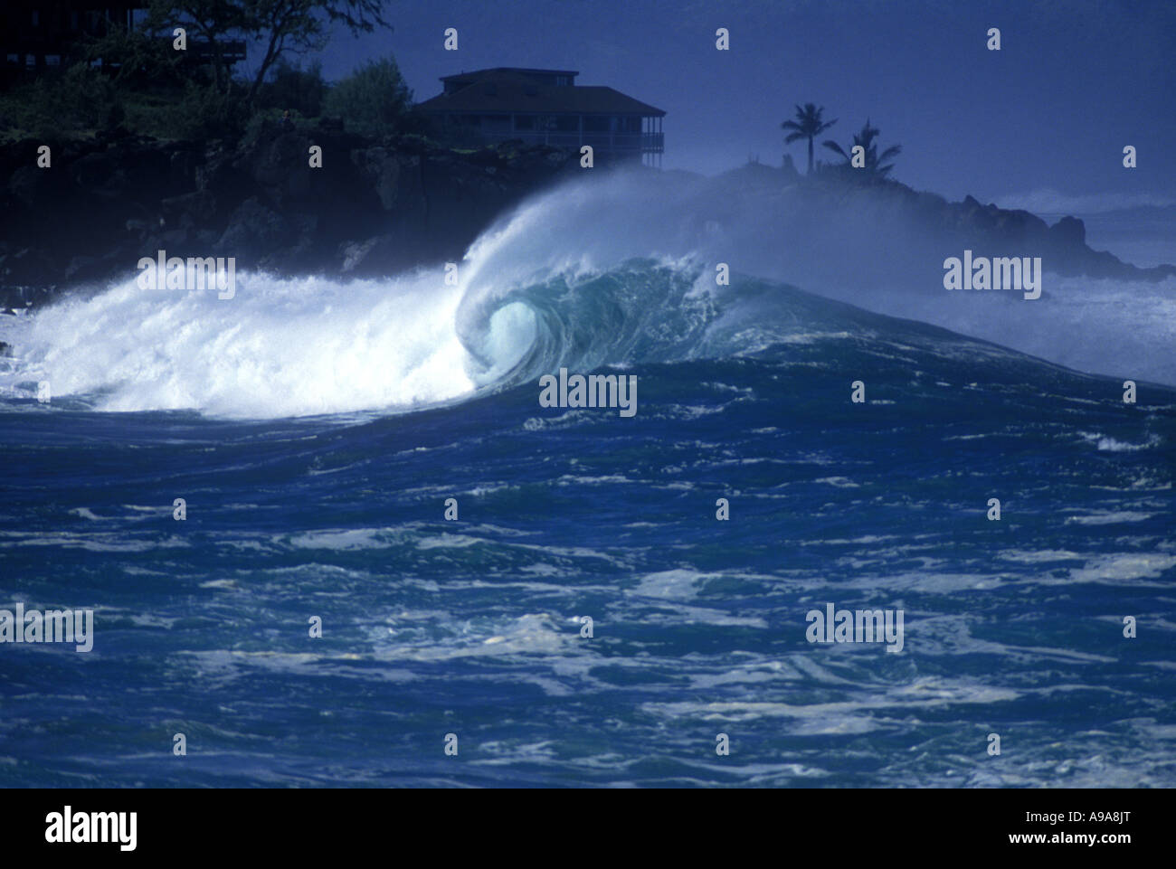STORMY SEA SHOREBREAK WAVE Stock Photo - Alamy