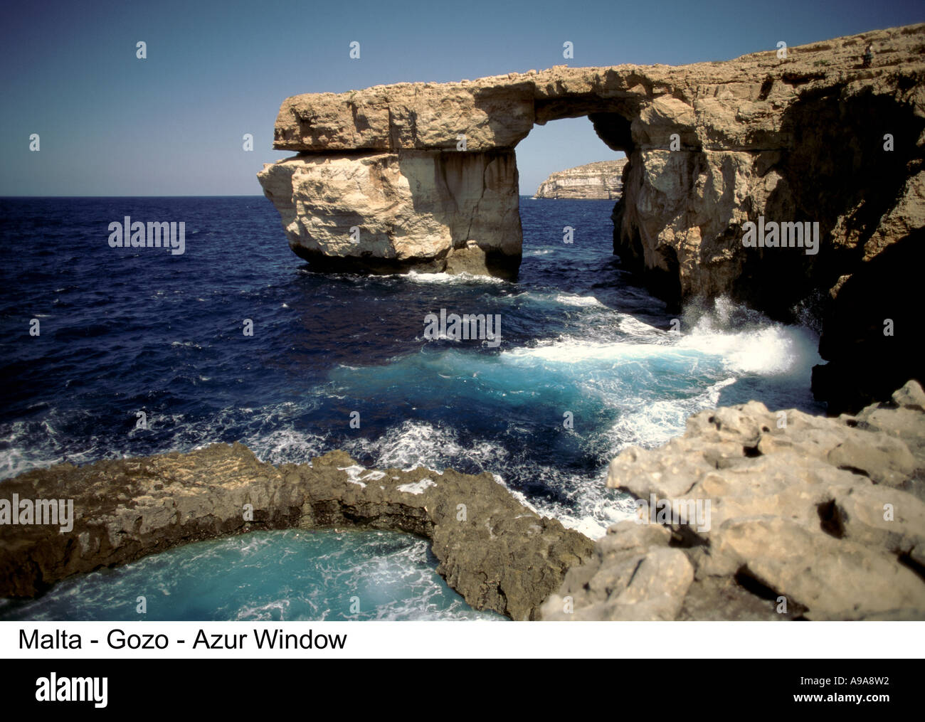 Malta Gozo Azur Window Stock Photo - Alamy