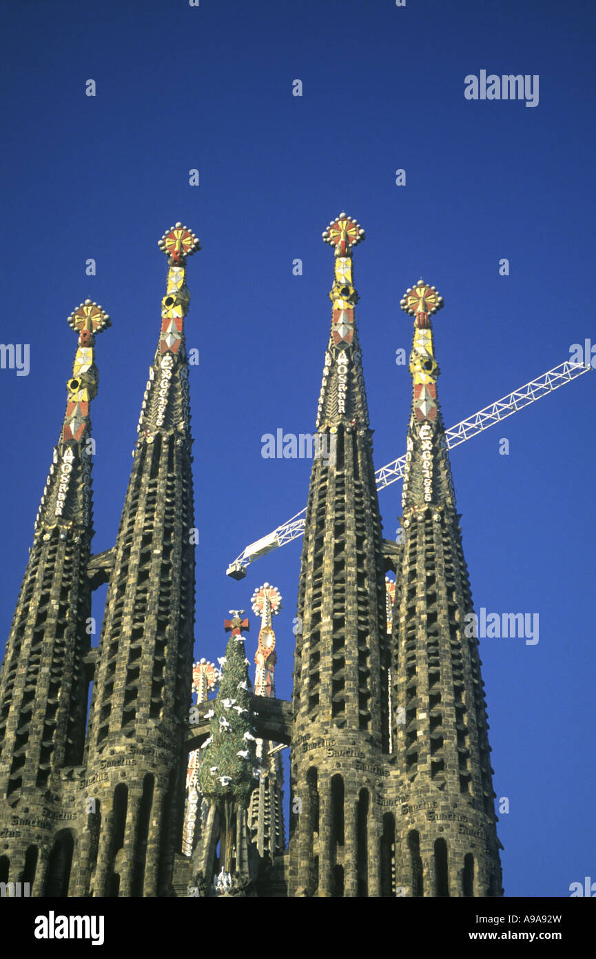 1993 HISTORICAL SPIRES NATIVITY FACADE SAGRADA FAMILIA BASILICA ...