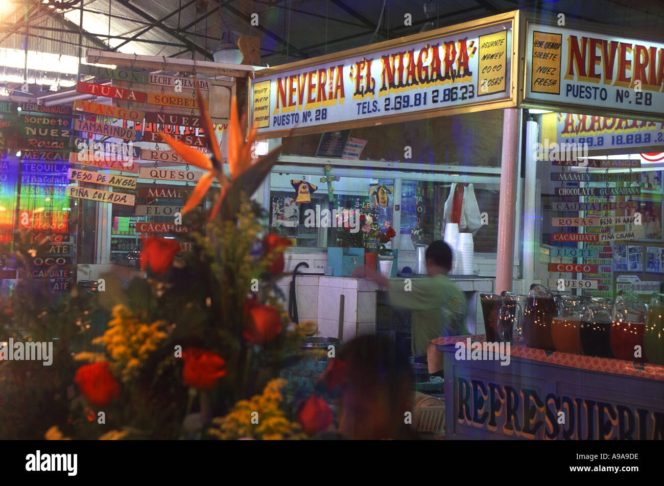 Oaxaca Mexico Mexican ICE CREAM CREAMS STALL STALL CHILDREN PEOPLE FUN ...