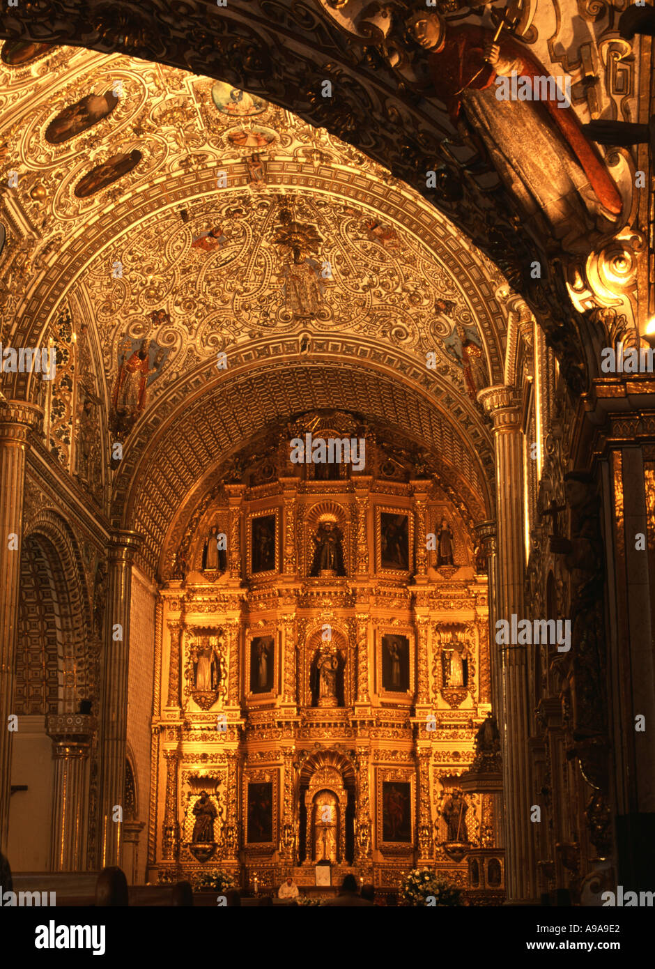 latin america architecture Church of Santo Domingo Oaxaca Mexico Gold ...