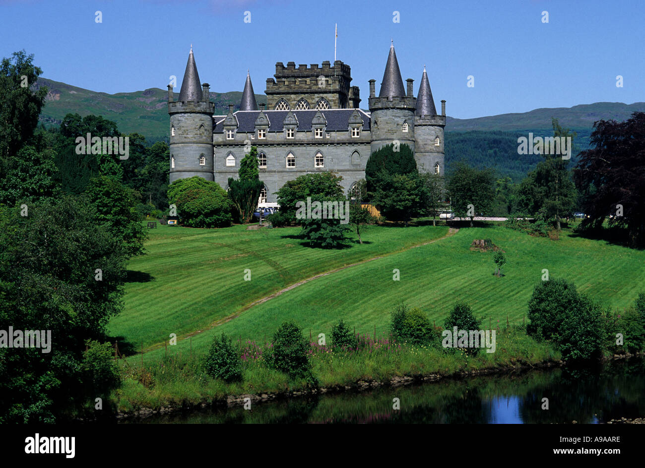Inverary castle Scotland tourism Stock Photo - Alamy