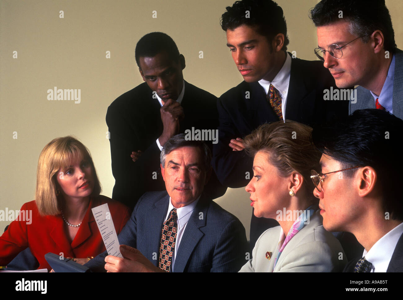 DIVERSE GROUP OF PROFESSIONAL MULTI-ETHNIC OFFICE WORKERS Stock Photo ...