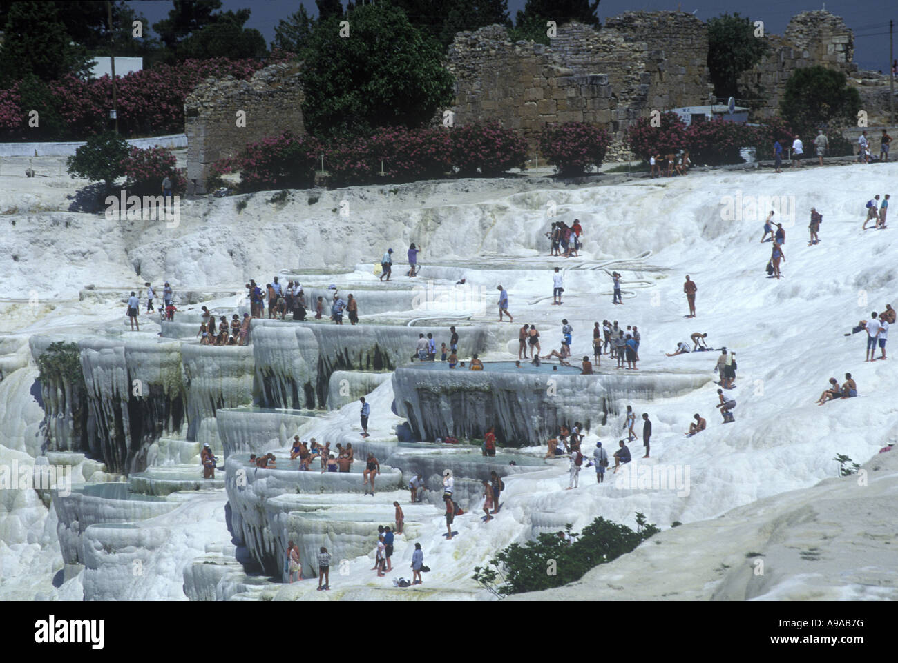 TRAVERTINE TERRACES PAMUKKALE TURKEY Stock Photo - Alamy