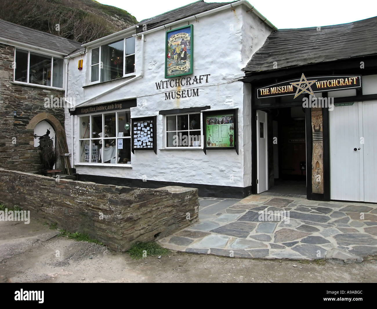 The witchcraft museum in Bostcastle - Cornwall - UK Stock Photo - Alamy