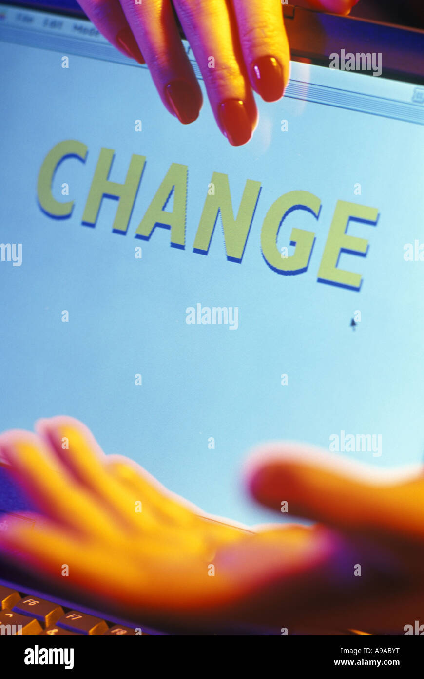 LAPTOP COMPUTER DISPLAY SCREEN WITH CHANGE Stock Photo - Alamy