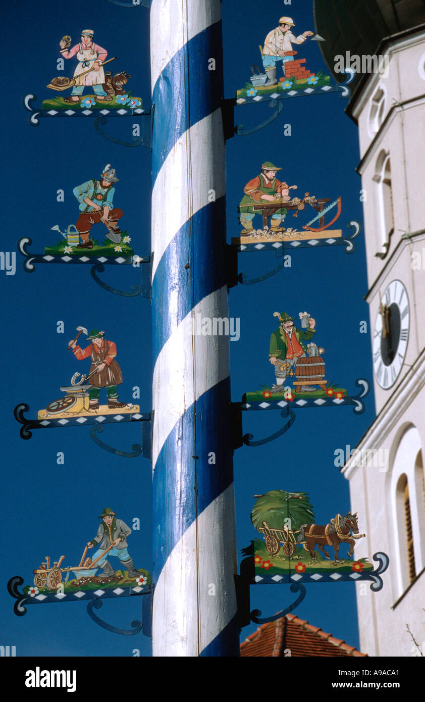 Bavarian village pole hi-res stock photography and images - Alamy