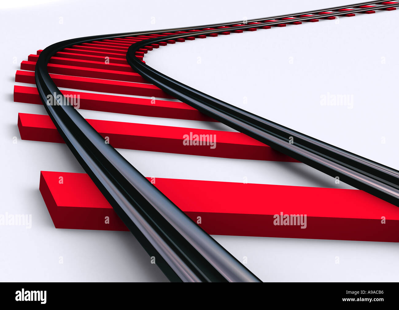 Train track illustration hi-res stock photography and images - Alamy