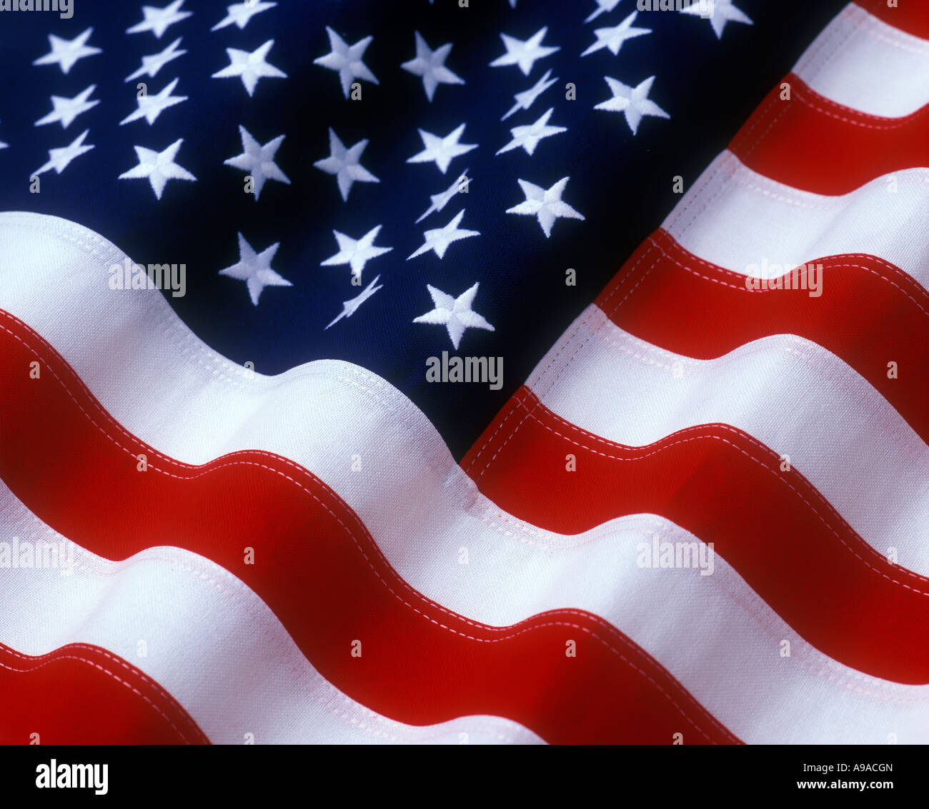 FLAG OF UNITED STATES OF AMERICA MADE OF STITCHED COTTON BUNTING Stock ...
