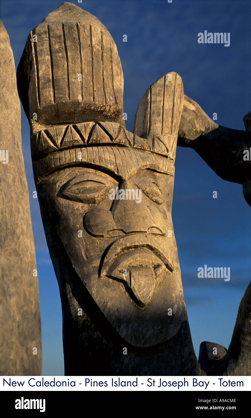 New Caledonia Pines Island St Joseph Bay Totem Stock Photo - Alamy