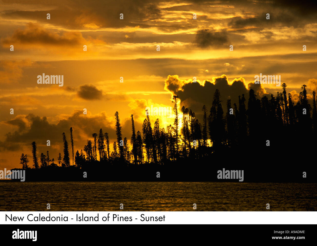 New Caledonia Island of Pines Sunset Stock Photo - Alamy