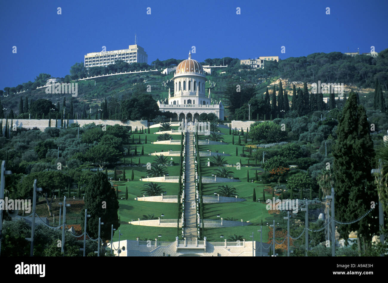 SHRINE OF THE BAB FORMAL TERRACES BAHAI GARDENS (©FARIBORZ SAHBA 2001 ...