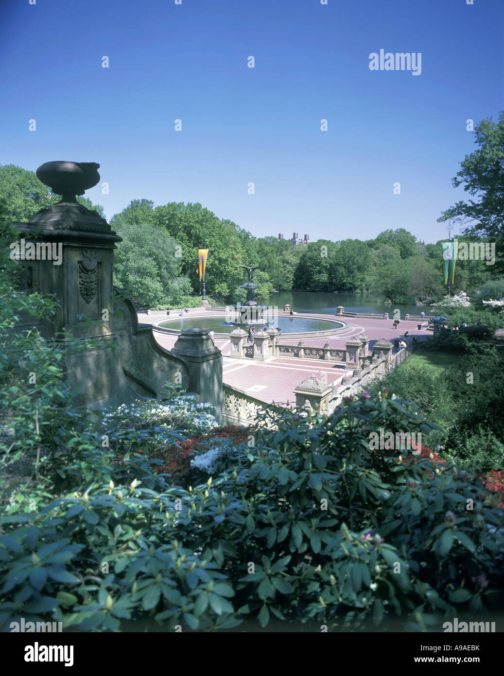 BETHESDA TERRACE (©OLMSTEAD & VAUX 1860) CENTRAL PARK MANHATTAN NEW ...