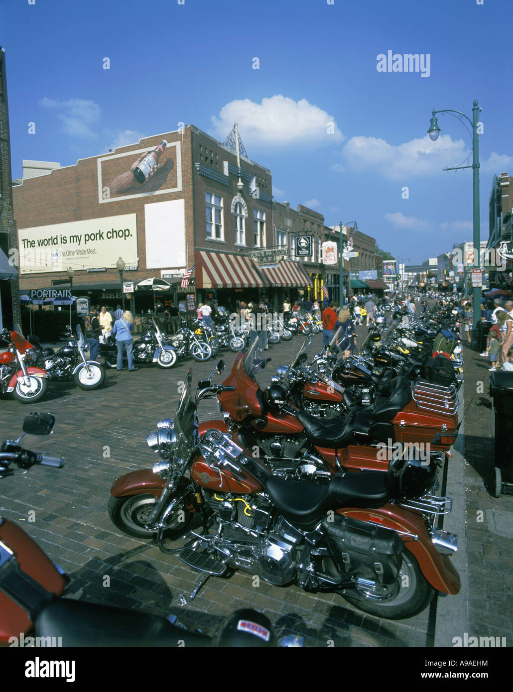 HARLEY DAVIDSON MOTOR CYCLES BEALE STREET MEMPHIS TENNESSEE USA Stock ...