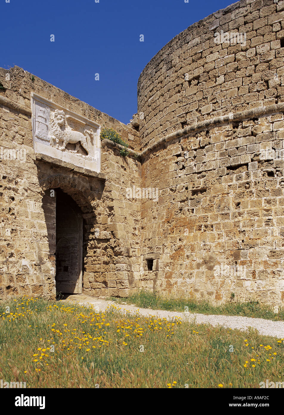 North Cyprus Famagusta part of Othello s Tower 14th century Stock Photo ...