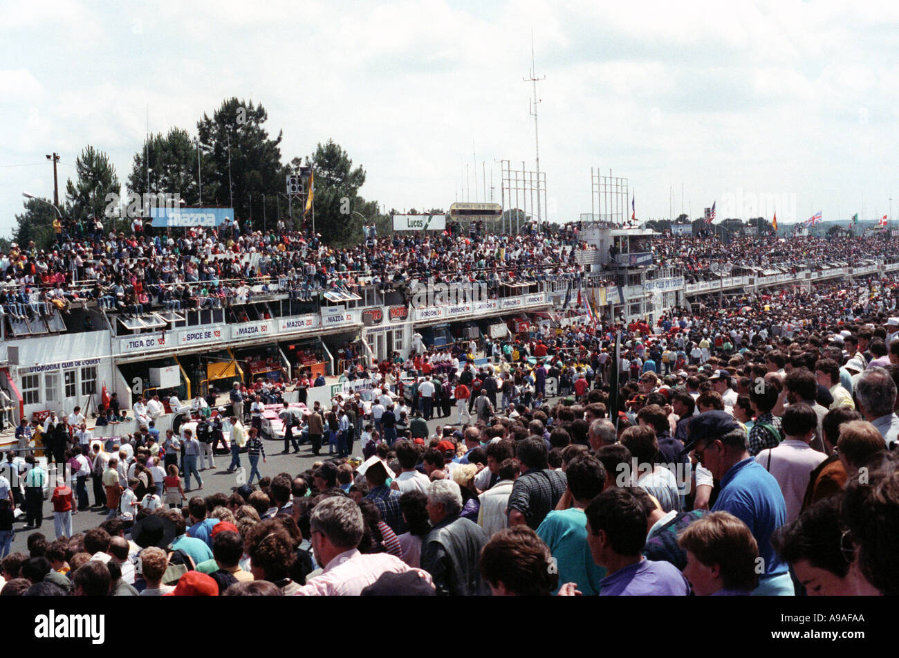 Le Mans line up for the start automobile motorcar vehicles vehicle ...