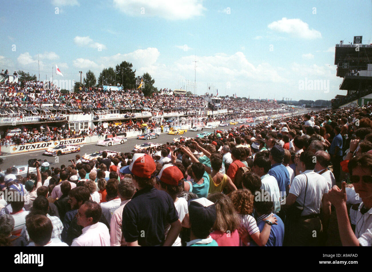 Le Mans line up for the start automobile motorcar vehicle Stock Photo ...