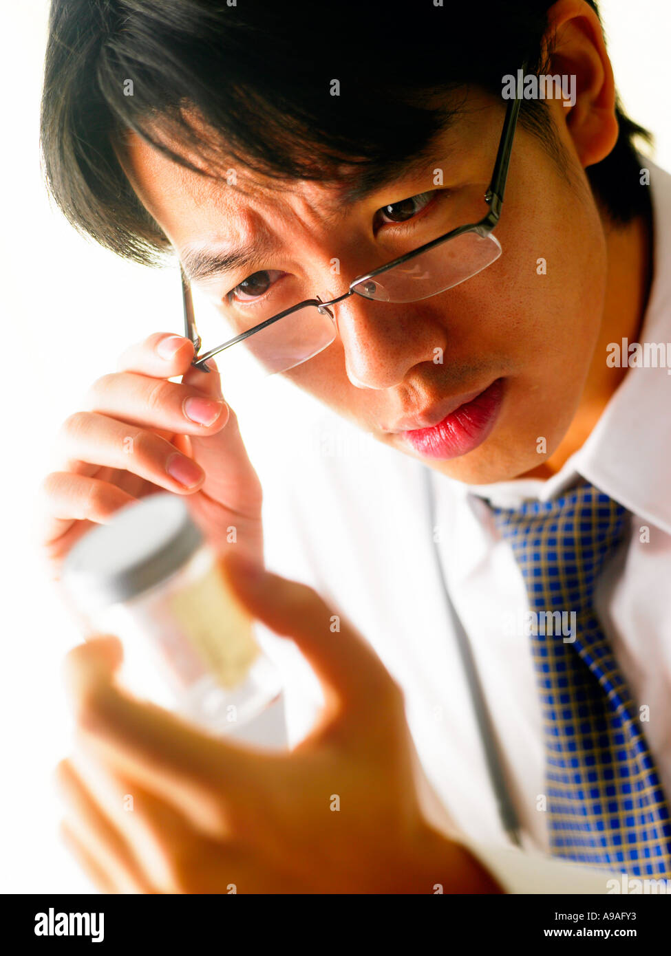 medic with case notes doctor sample Stock Photo - Alamy
