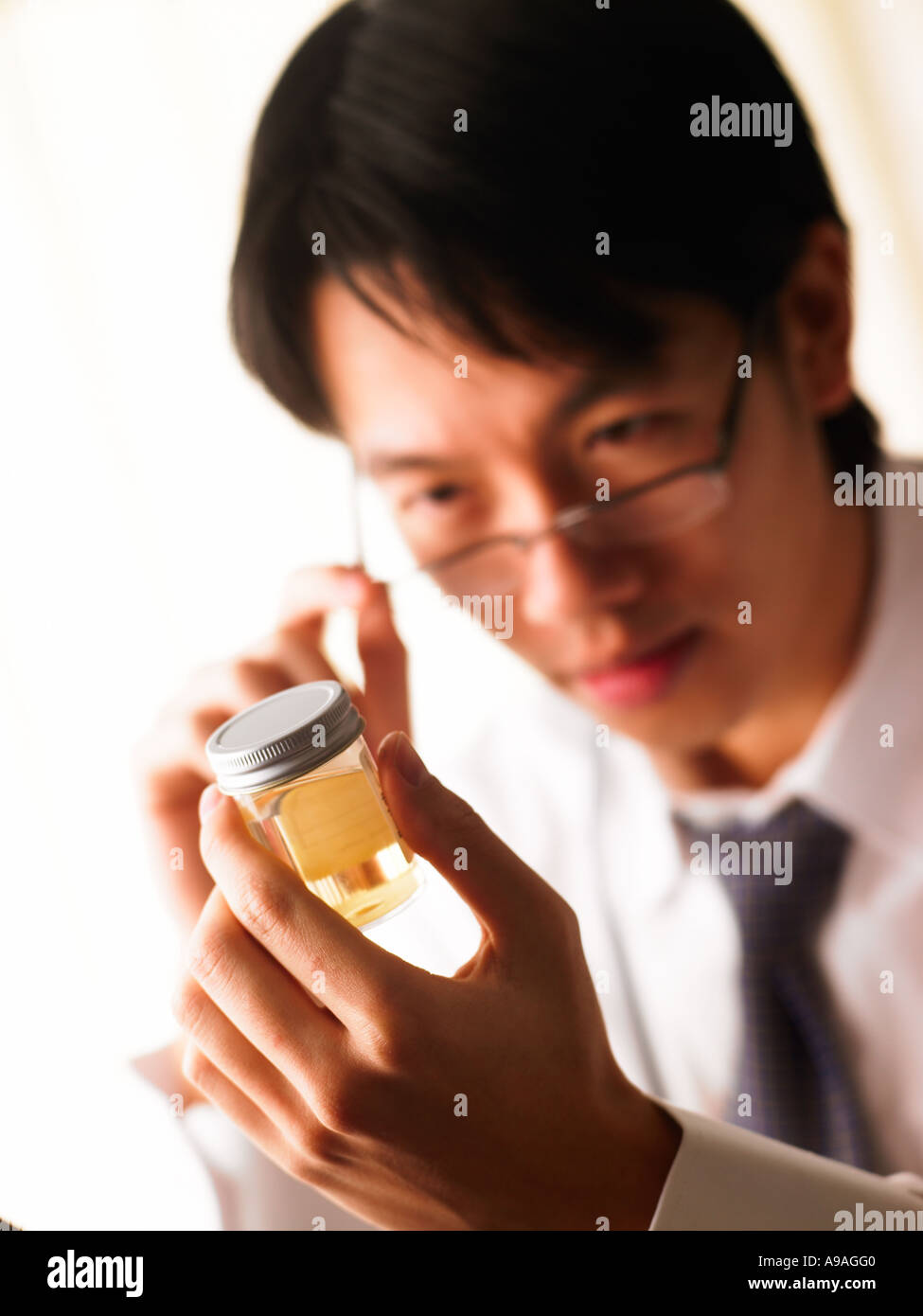 medic with case notes doctor sample Stock Photo - Alamy