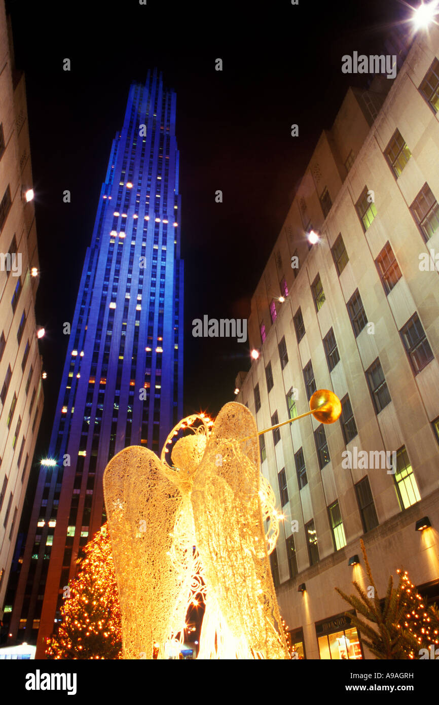 ANGEL CHRISTMAS LIGHTS ROCKEFELLER CENTER (©RAYMOND HOOD 1939) FIFTH ...