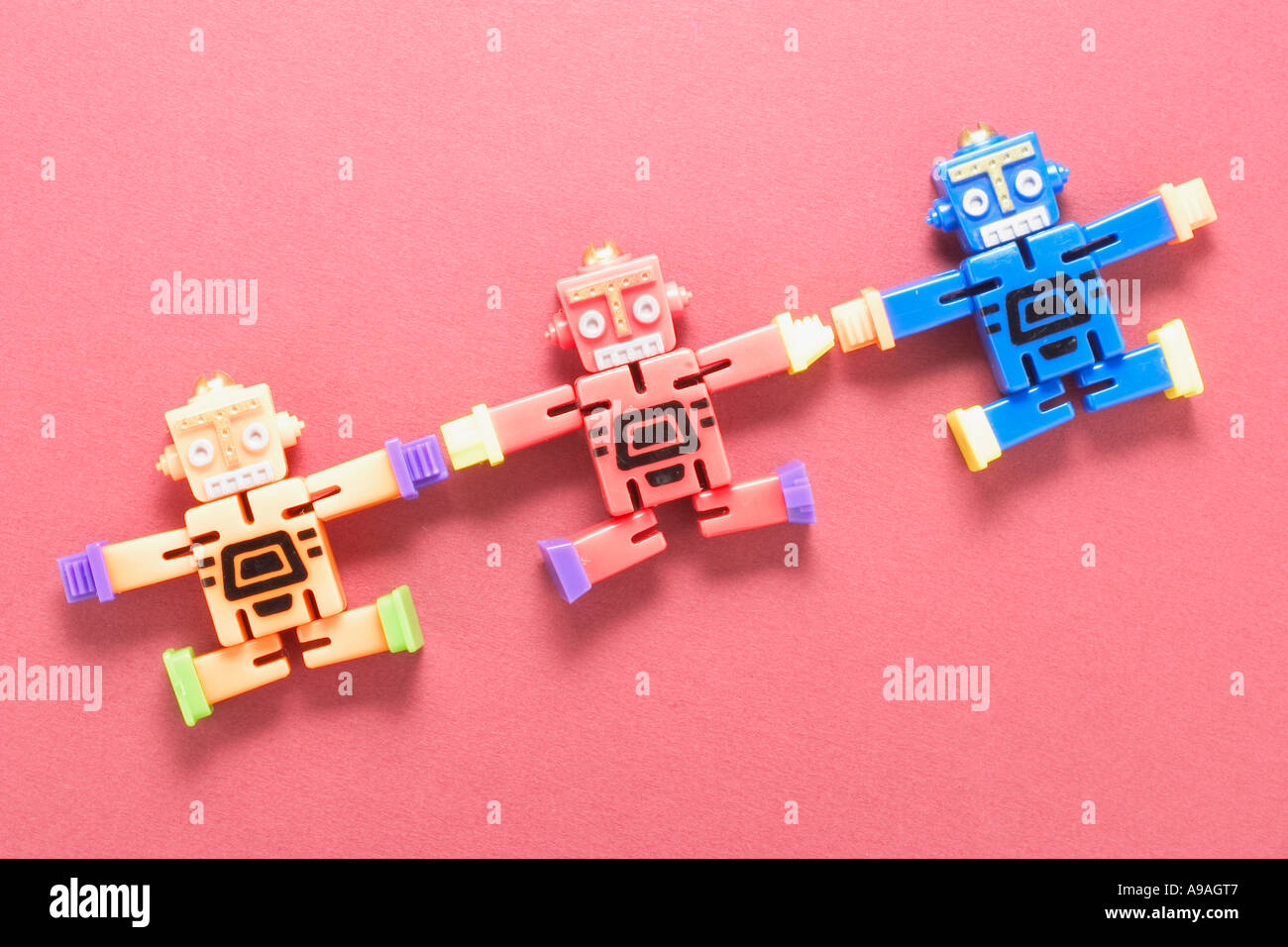 Plastic Toy Robots Stock Photo - Alamy