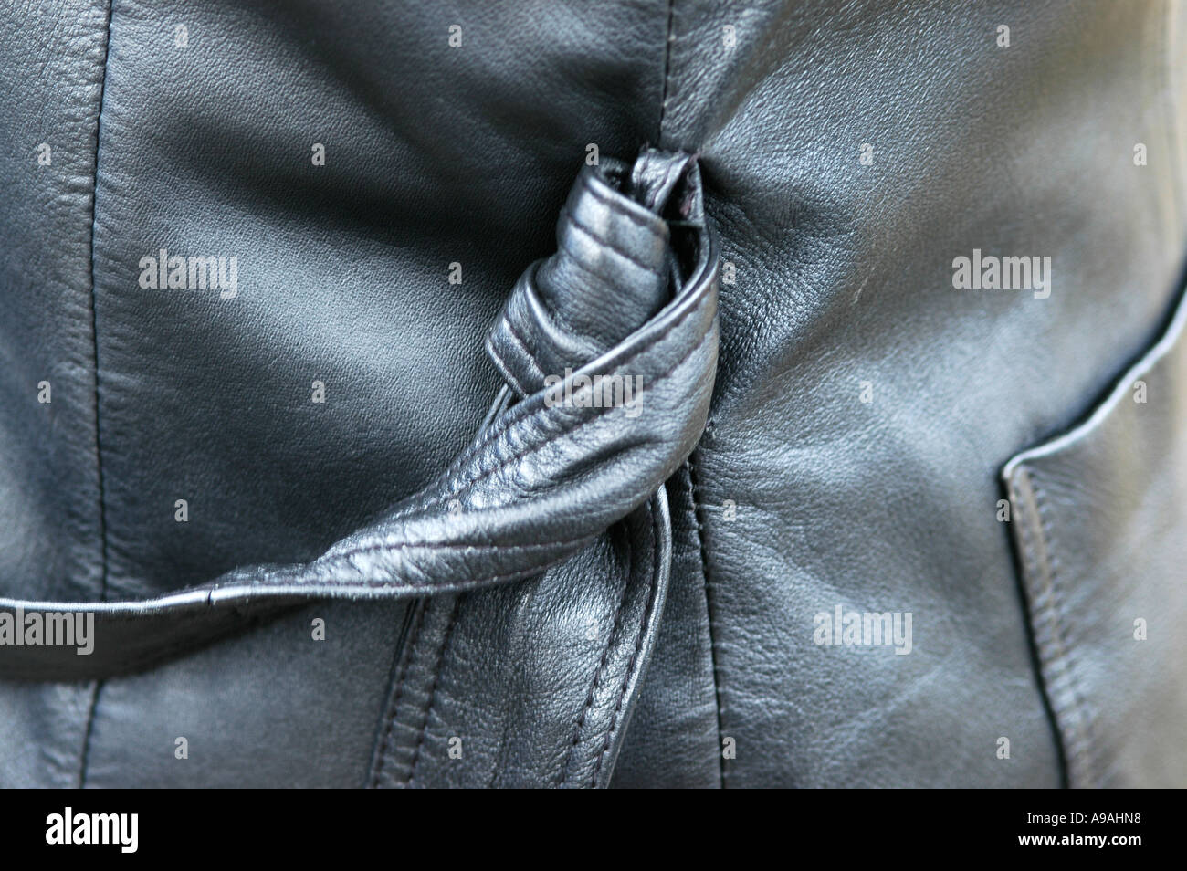 Black leather jacket detail Stock Photo - Alamy