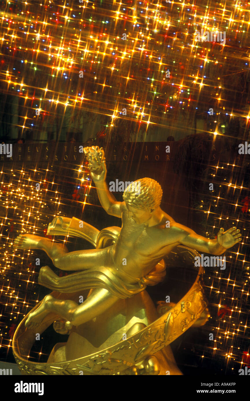 CHRISTMAS TREE PROMETHEUS FOUNTAIN (©PAUL MANSHIP 1939) ROCKEFELLER ...