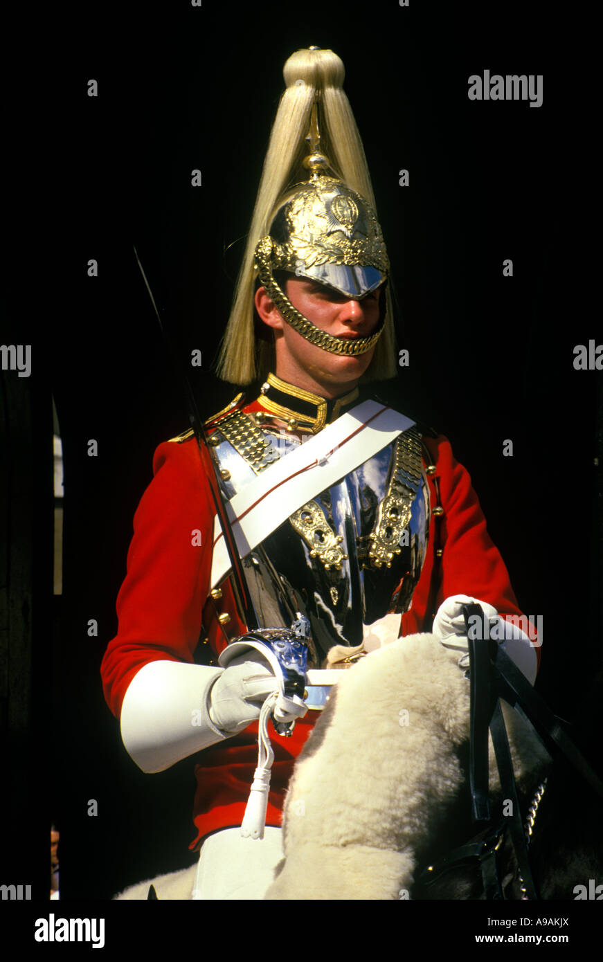 MOUNTED LIFEGUARD CEREMONIAL UNIFORM HORSE GUARDS PARADE WHITEHALL ...