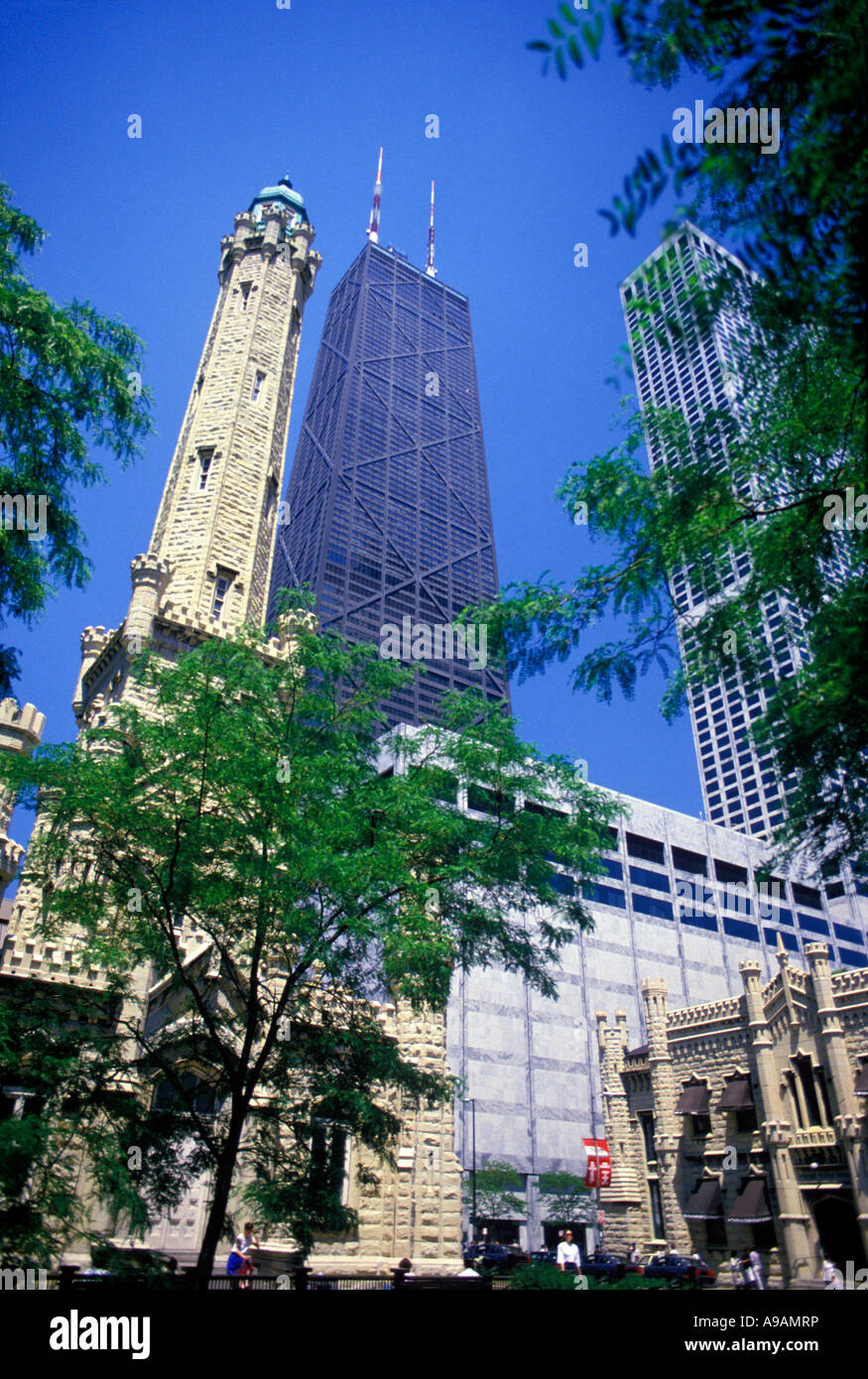 WATER TOWER (©WILLIAM BOYINGTON 1869) HANCOCK CENTER (©BRUCE GRAHAM ...