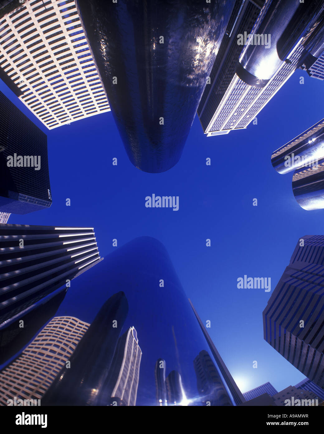 TALL OFFICE BUILDINGS DOWNTOWN DENVER COLORADO USA Stock Photo - Alamy