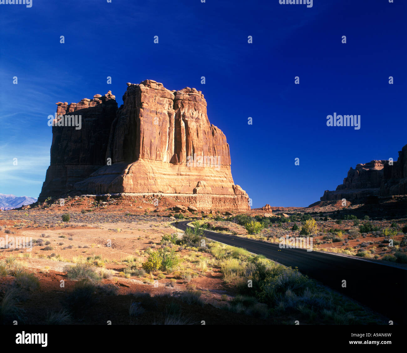 ORGAN BUTTE COURTHOUSE ROCKS ARCHES NATIONAL PARK UTAH USA Stock Photo ...