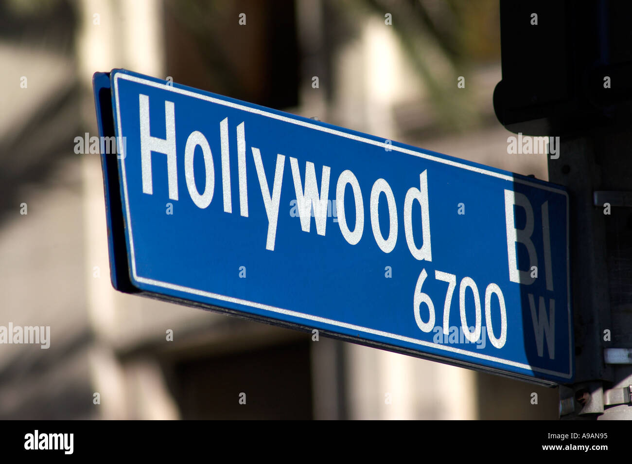 Hollywood Blvd street sign Hollywood CA Stock Photo - Alamy