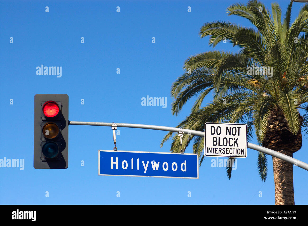 Hollywood street sign Hollywood CA Stock Photo - Alamy